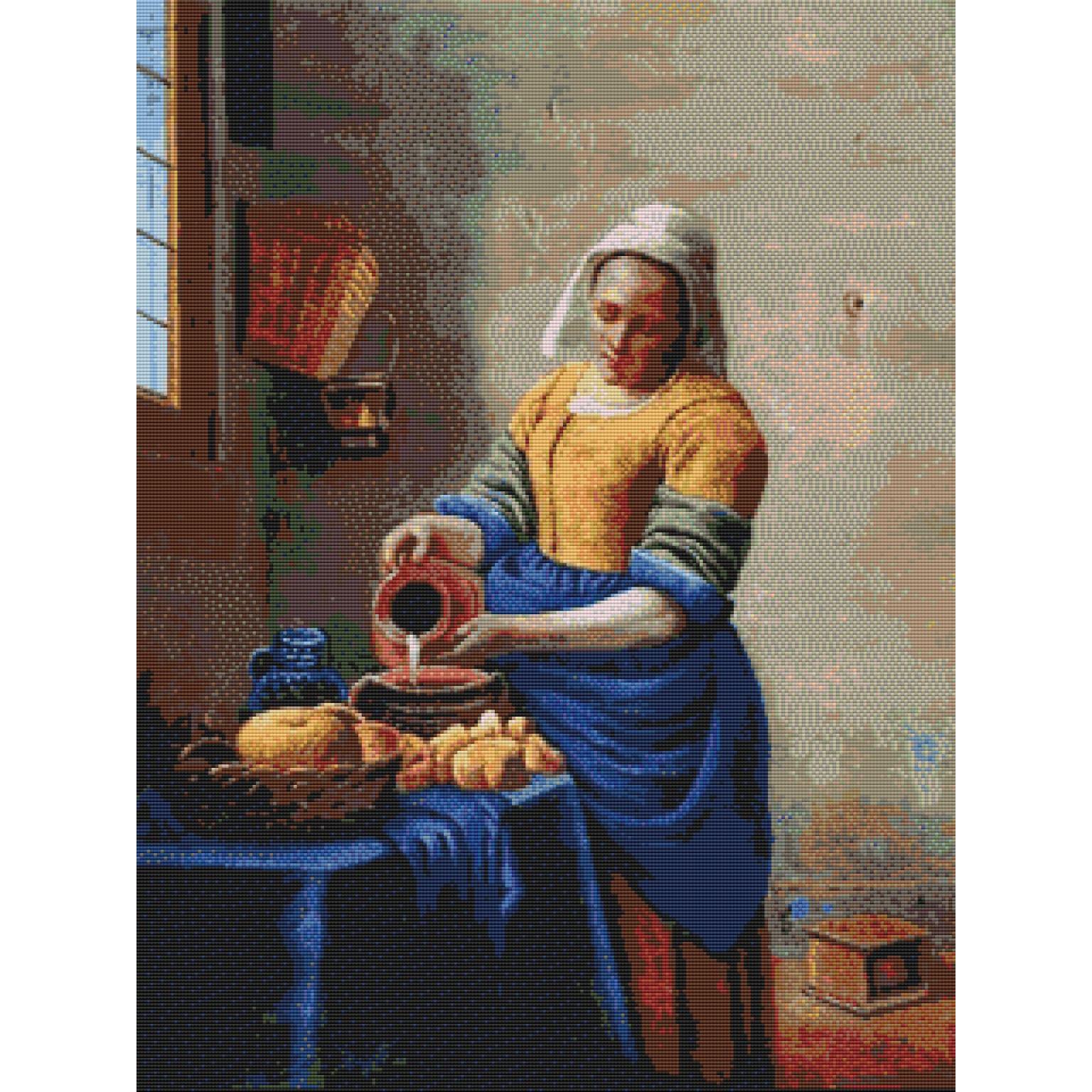 Melkmeisje van Vermeer Diamond Painting - Doezelf.nl