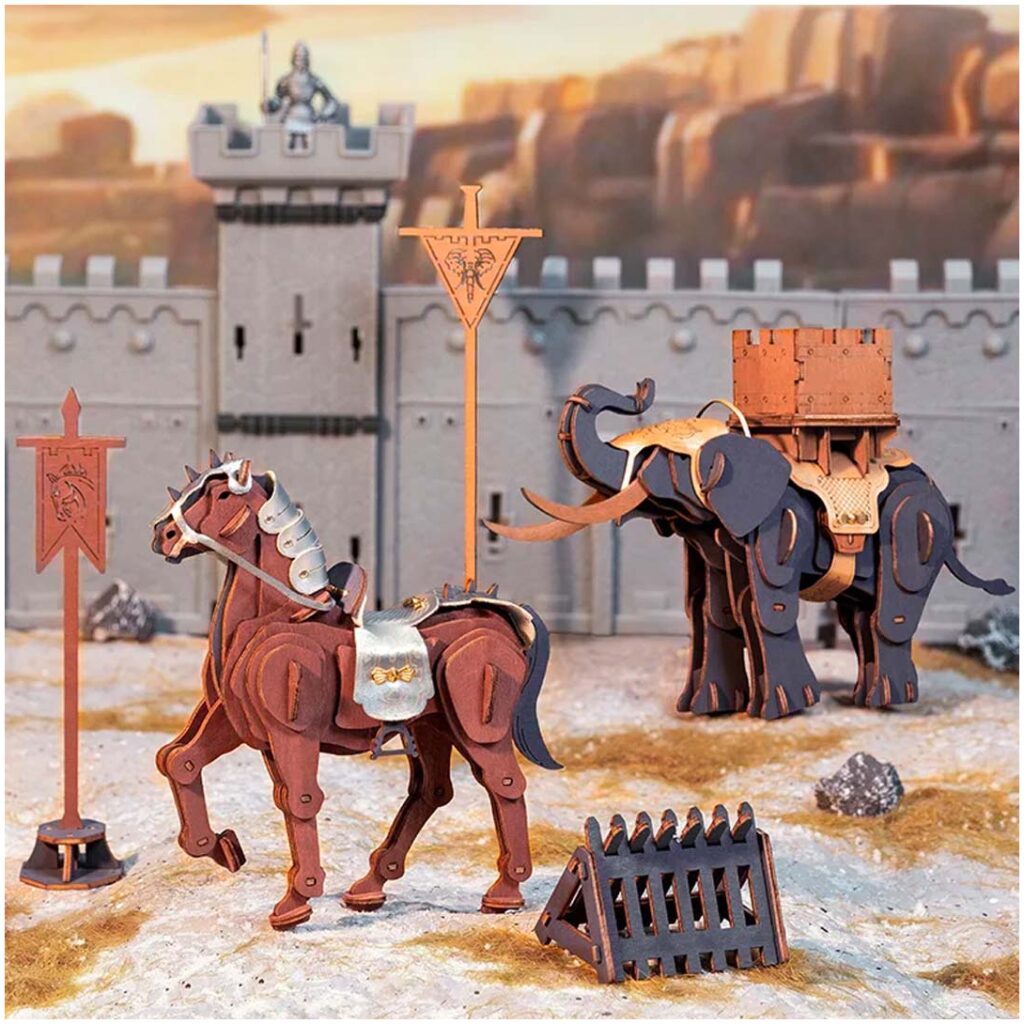 Robotime Rowood Warrior Horse TWA01 - Doezelf.nl