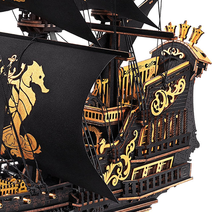 ROKR The Seahorse Barque MCB02 – Houten bouwpakket schip Doezelf.nl